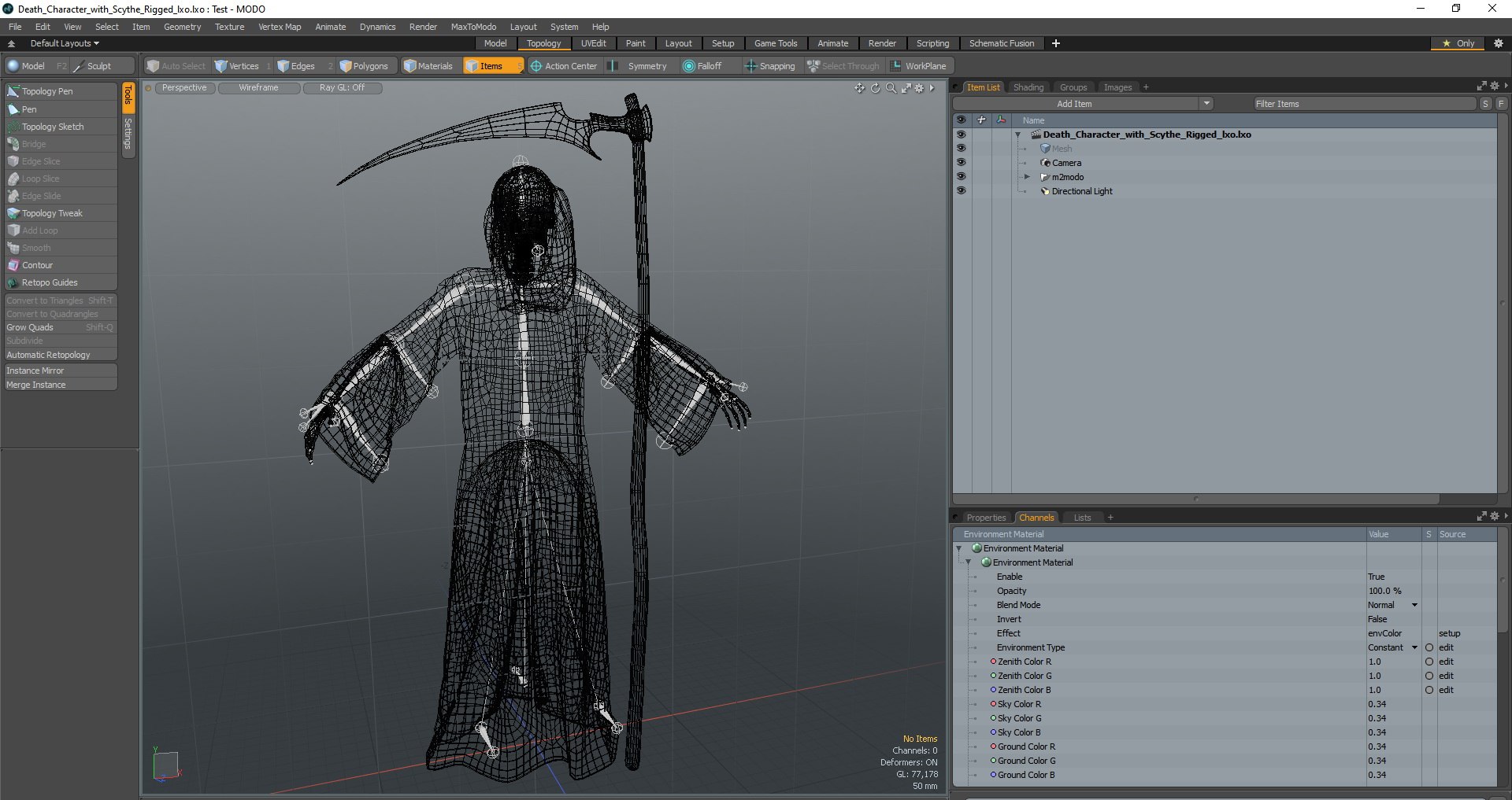 3D Death Character With Scythe Rigged For Modo Model - TurboSquid 1859737