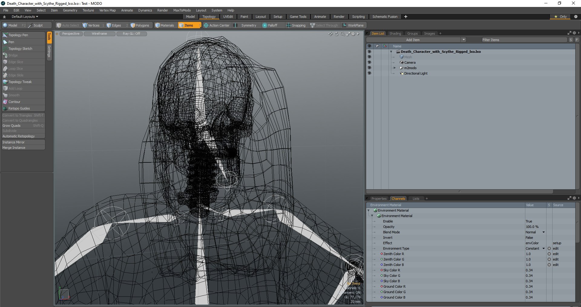 3D Death Character With Scythe Rigged For Modo Model - TurboSquid 1859737