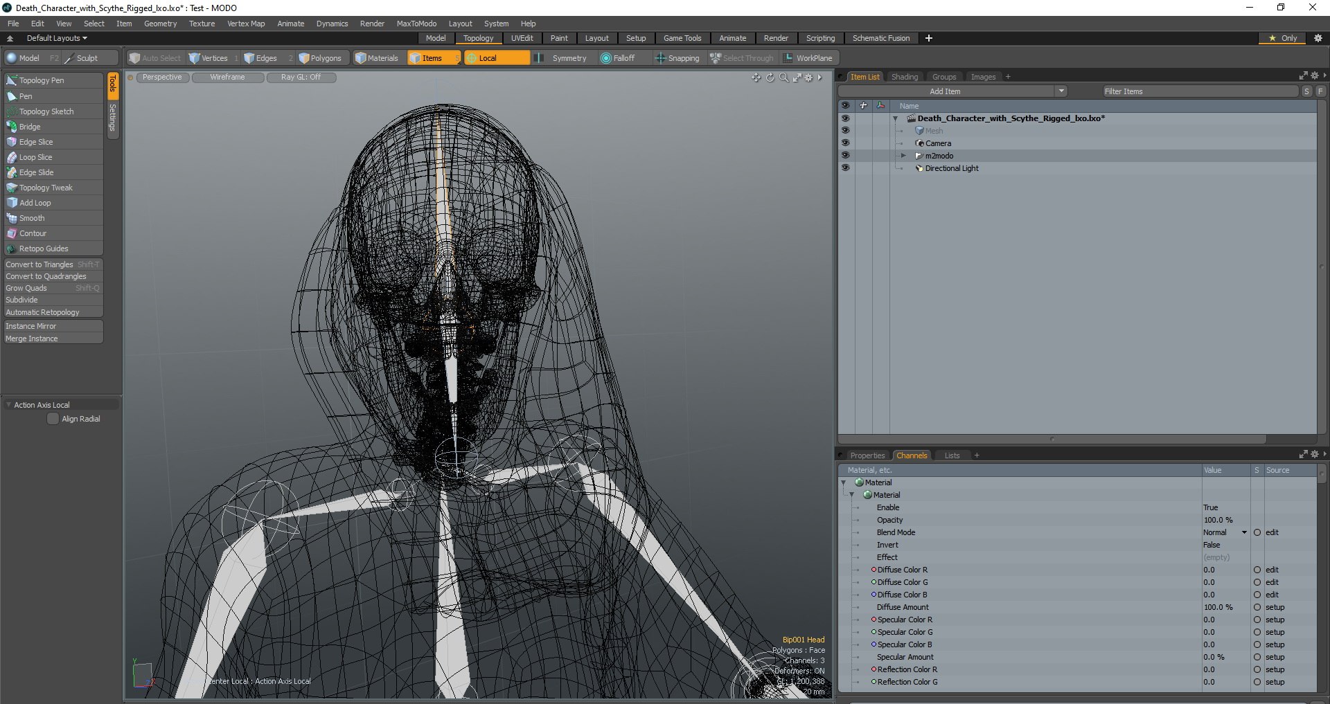 3D Death Character With Scythe Rigged For Modo Model - TurboSquid 1859737