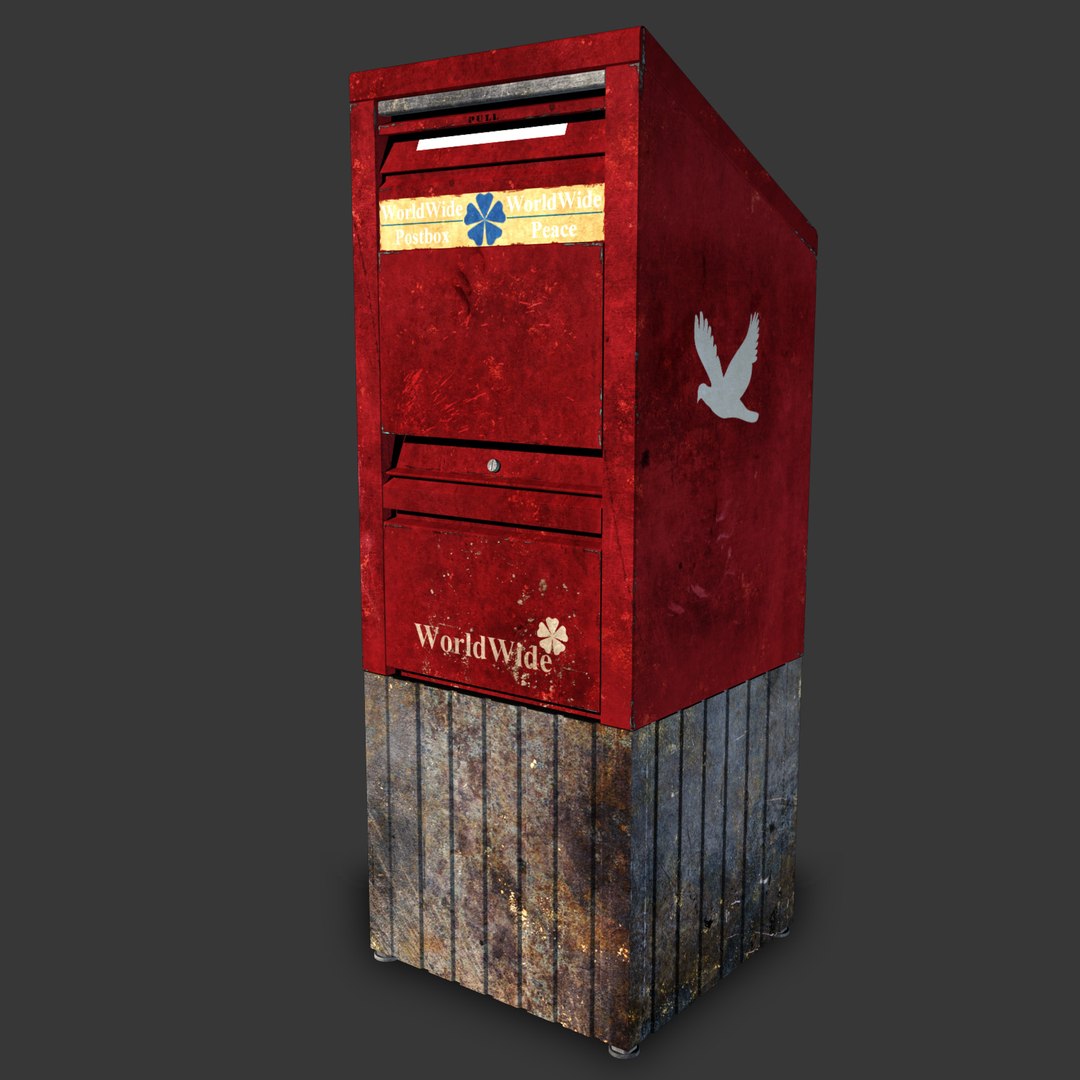 3d post box model