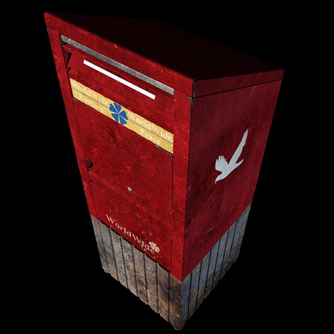 3d post box model