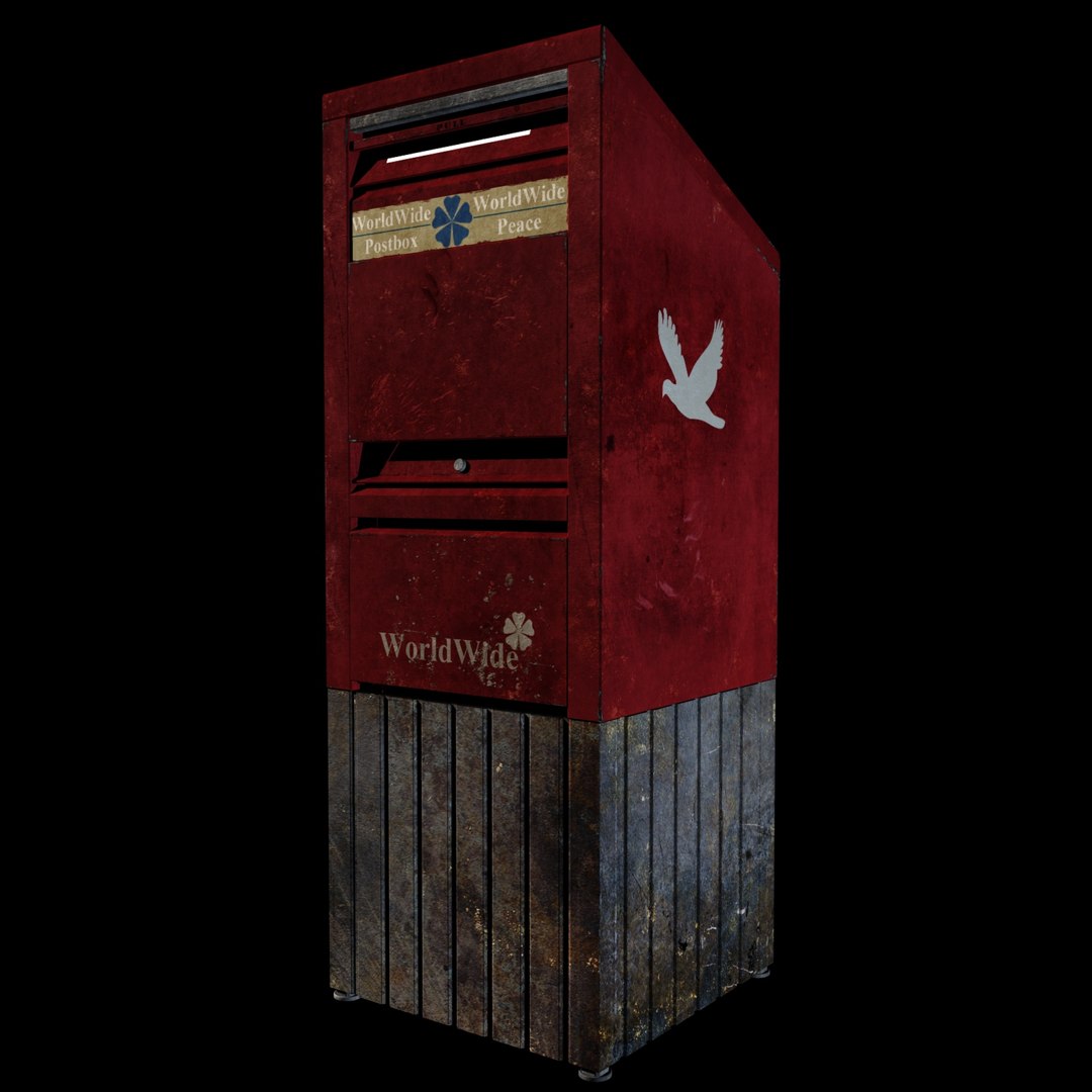 3d post box model