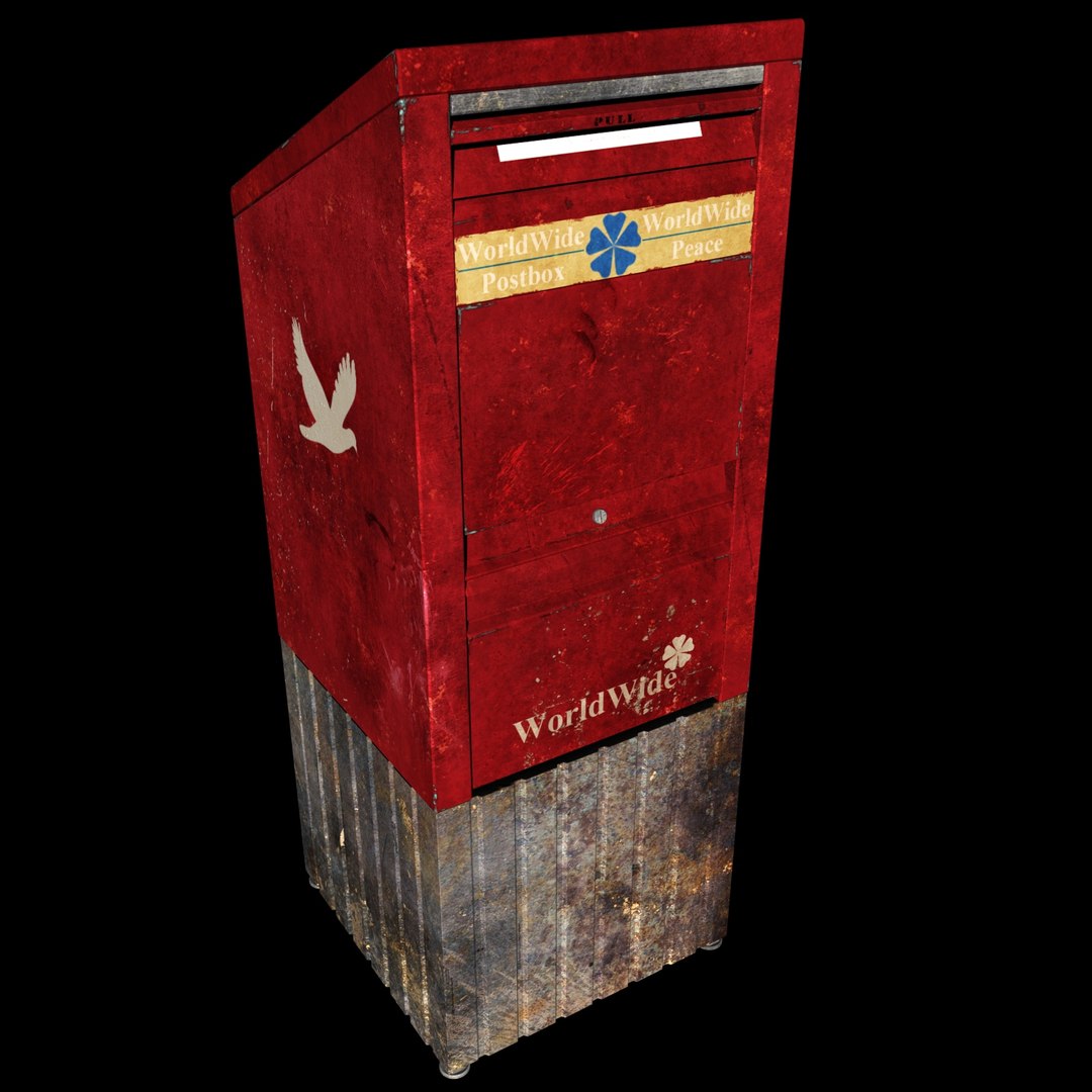 3d post box model