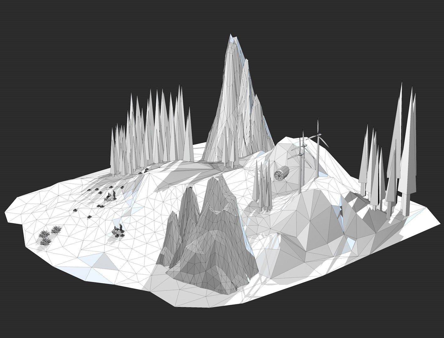 Cartoon landscape 3D model - TurboSquid 1192460