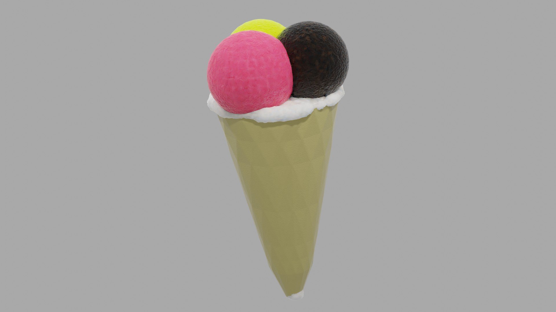 Ice Cream Cone 3D Model - TurboSquid 2120757