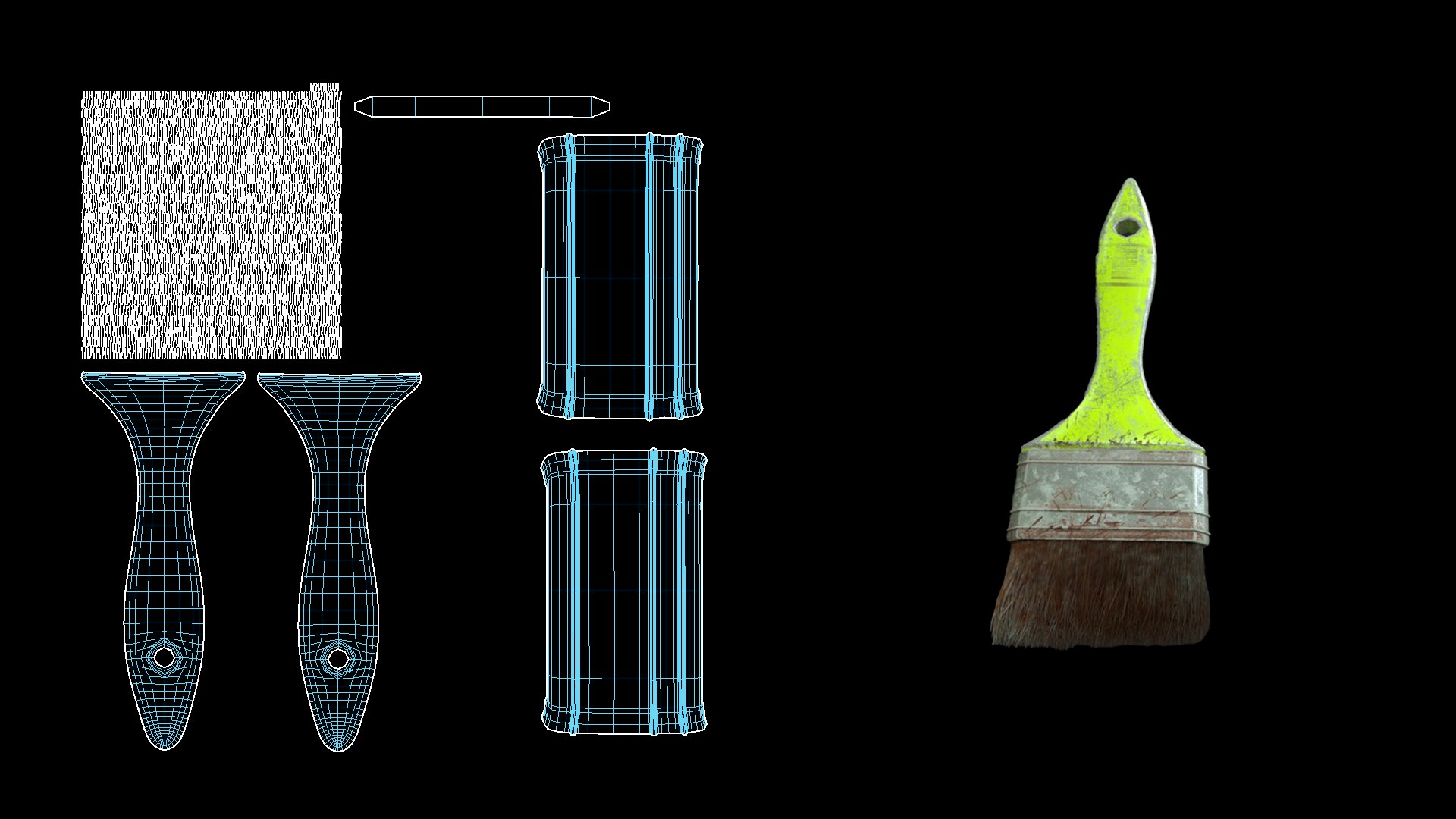 3D Paintbrush Model - TurboSquid 1844506