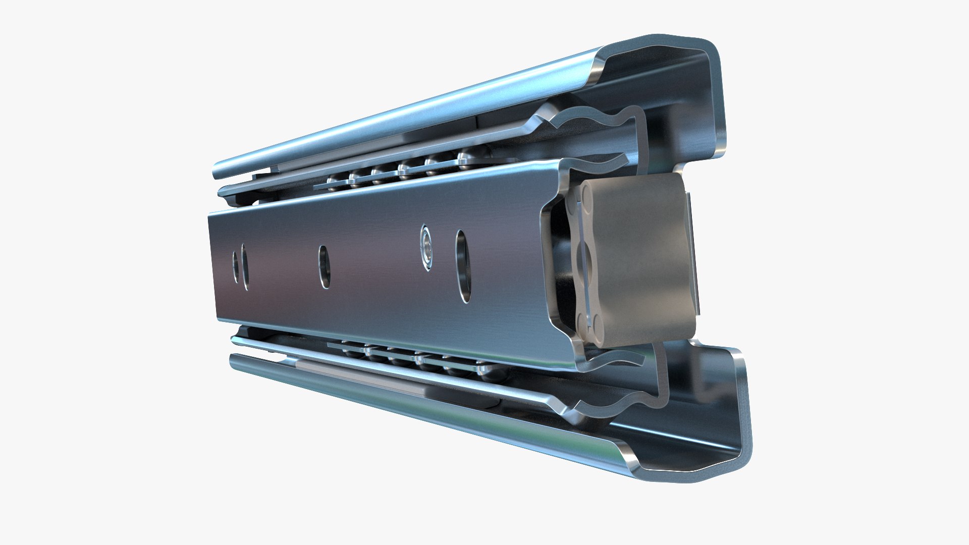 Drawer Slide - 8-Inch Full-Extension 3D Model - TurboSquid 1869775