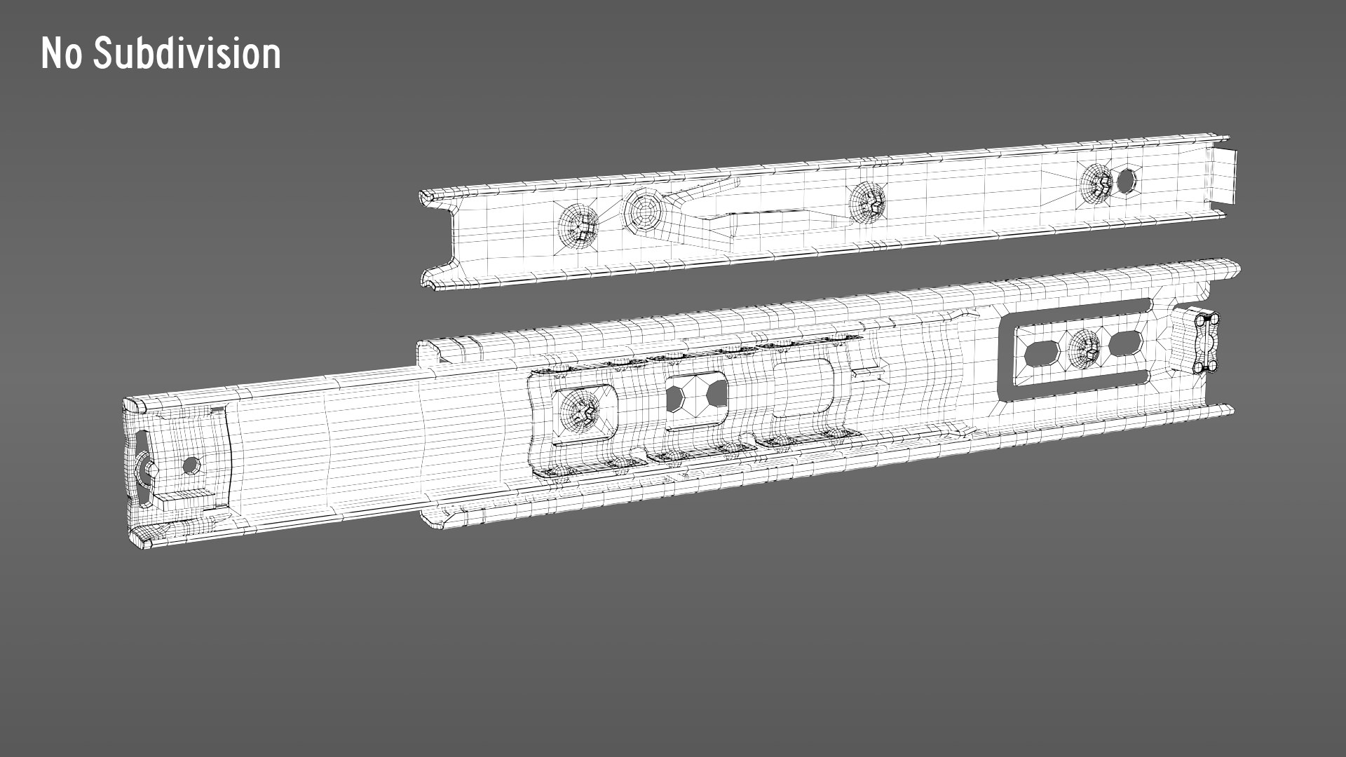 Drawer Slide - 8-Inch Full-Extension 3D Model - TurboSquid 1869775