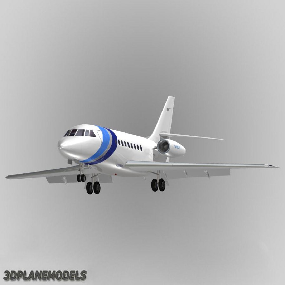 3d Dassault Falcon Business Jet Model