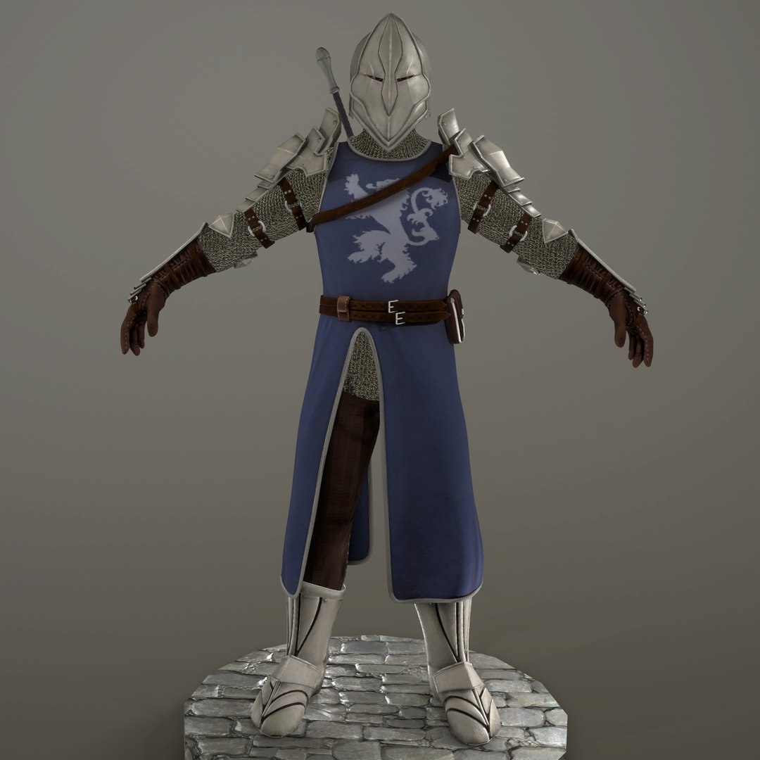 knight armor 3d model