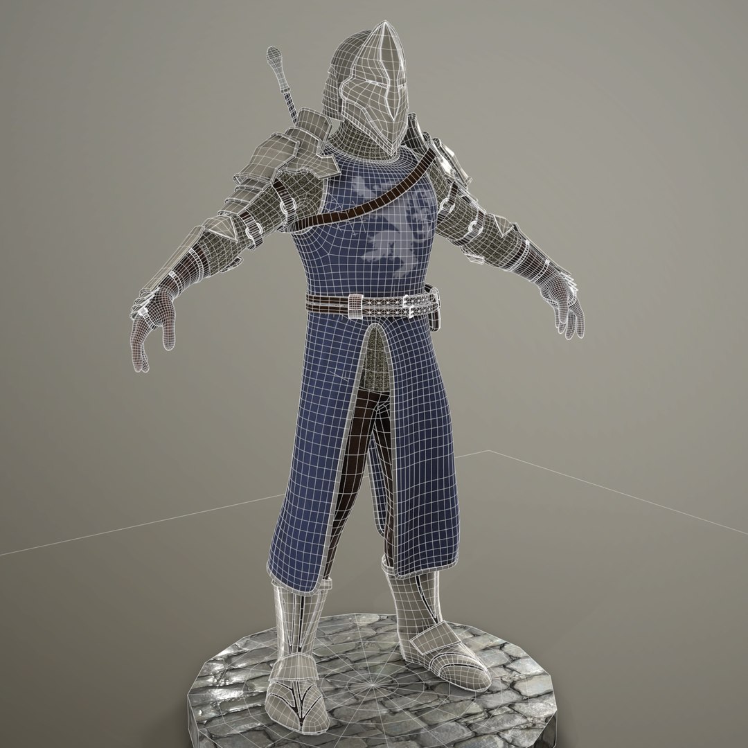 knight armor 3d model