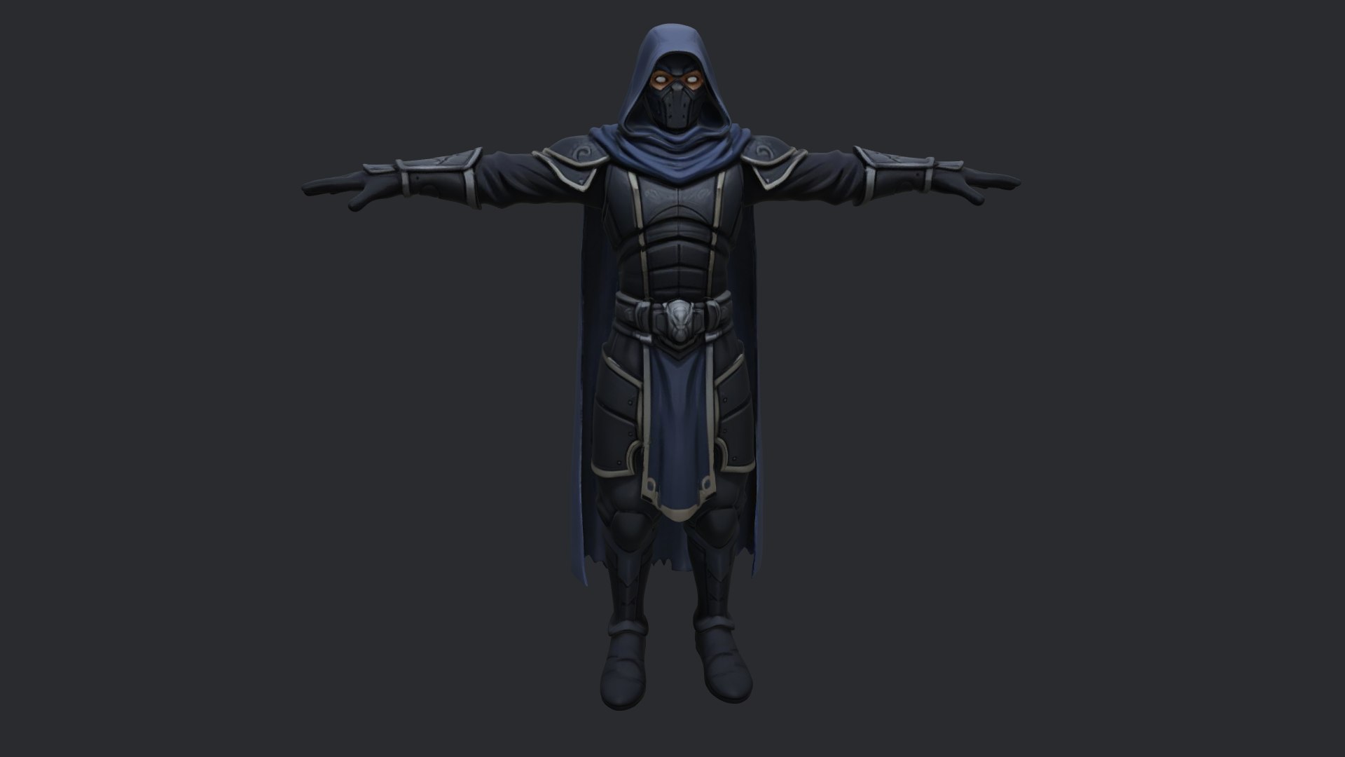 Dark Assassin Knight Low Poly Game Character 3D - TurboSquid 2502469