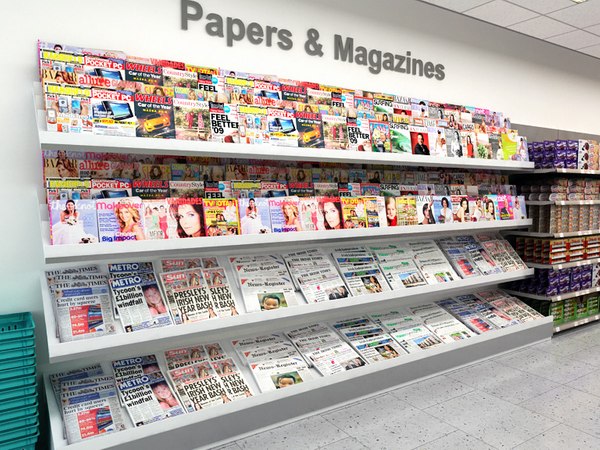 3d model newspaper stand