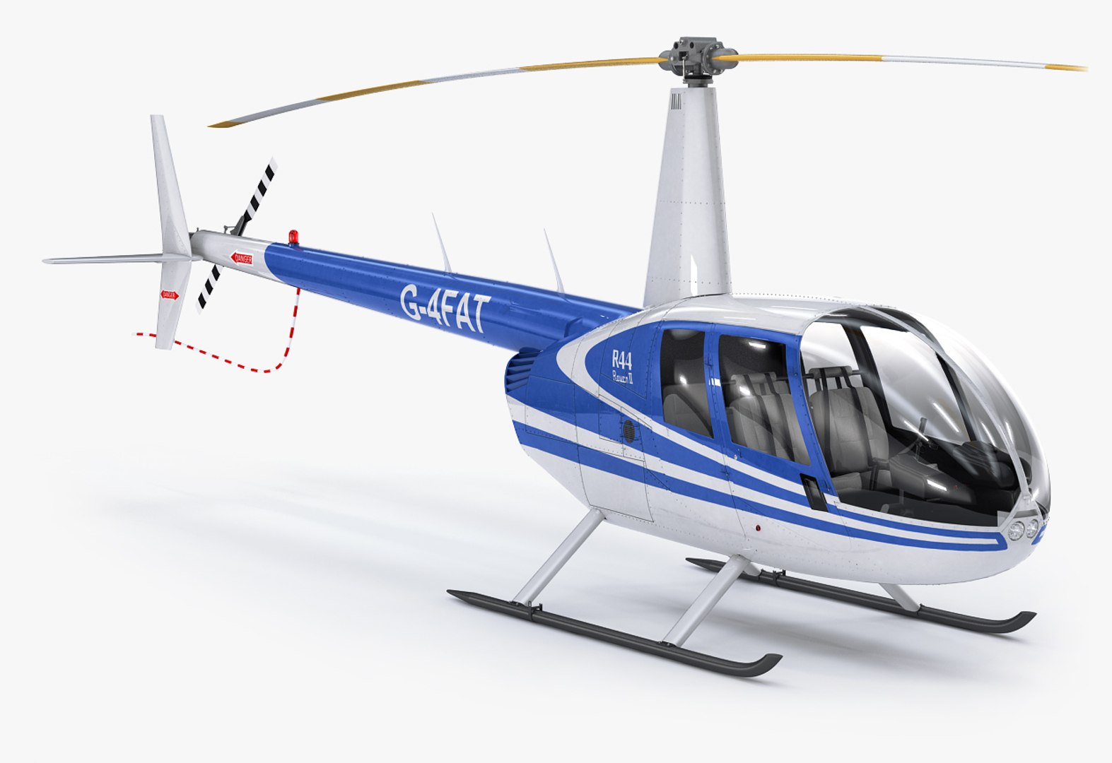 3d Helicopter Robinson R44 Raven