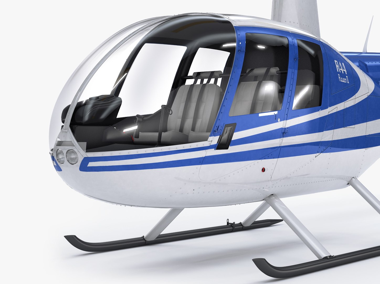 3d Helicopter Robinson R44 Raven