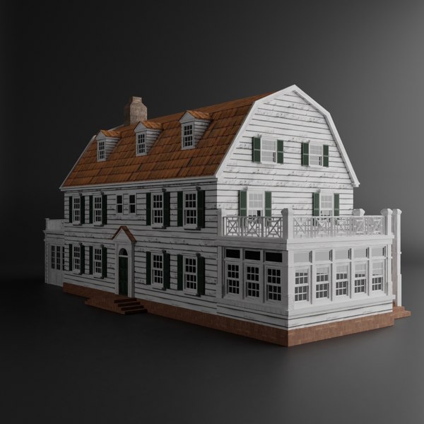 modelo 3d Horror Amityville House PBR juego realista listo - TurboSquid ...