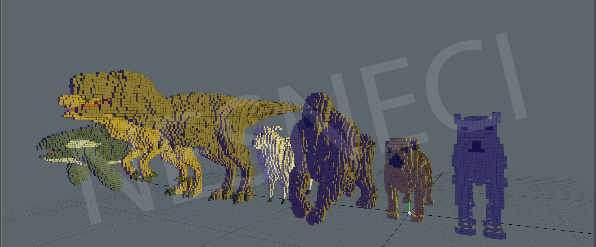 Pixelated Animal Obj