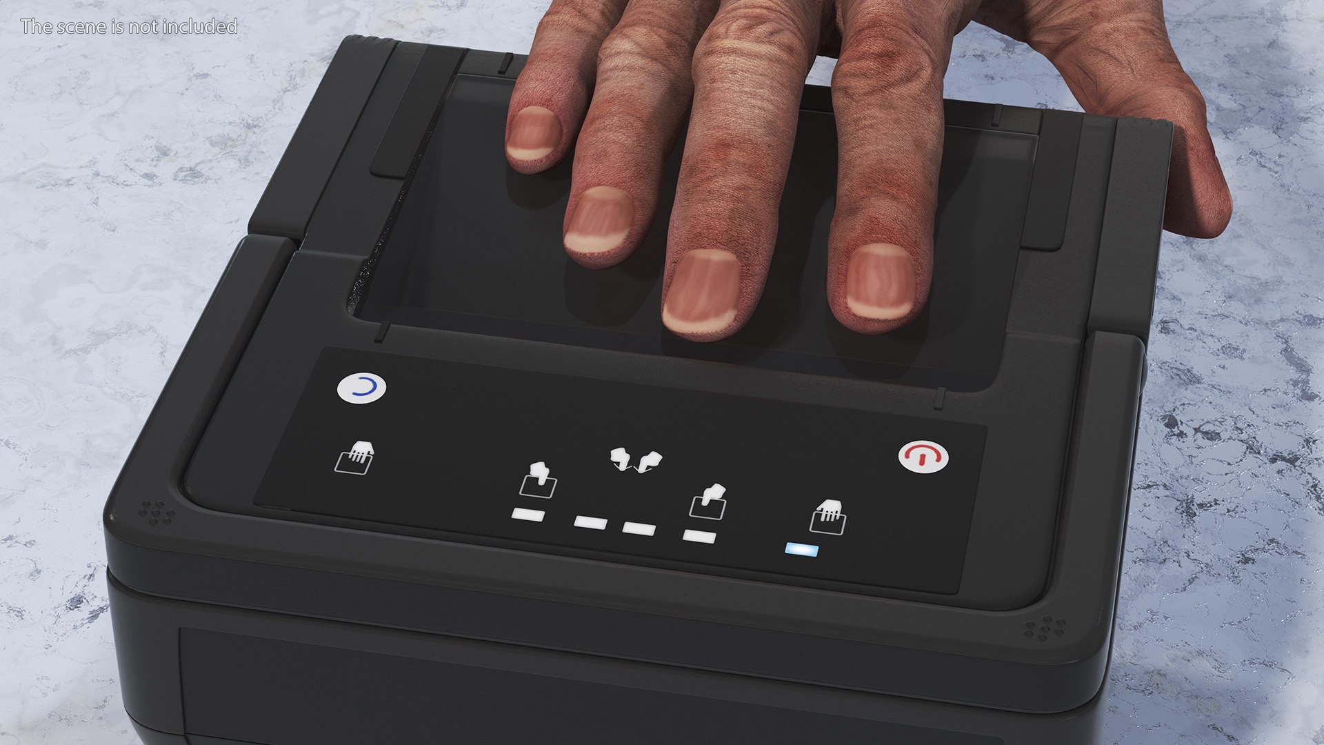 Fingerprints Scanner with Rigged Hand Collection for Maya 3D model ...
