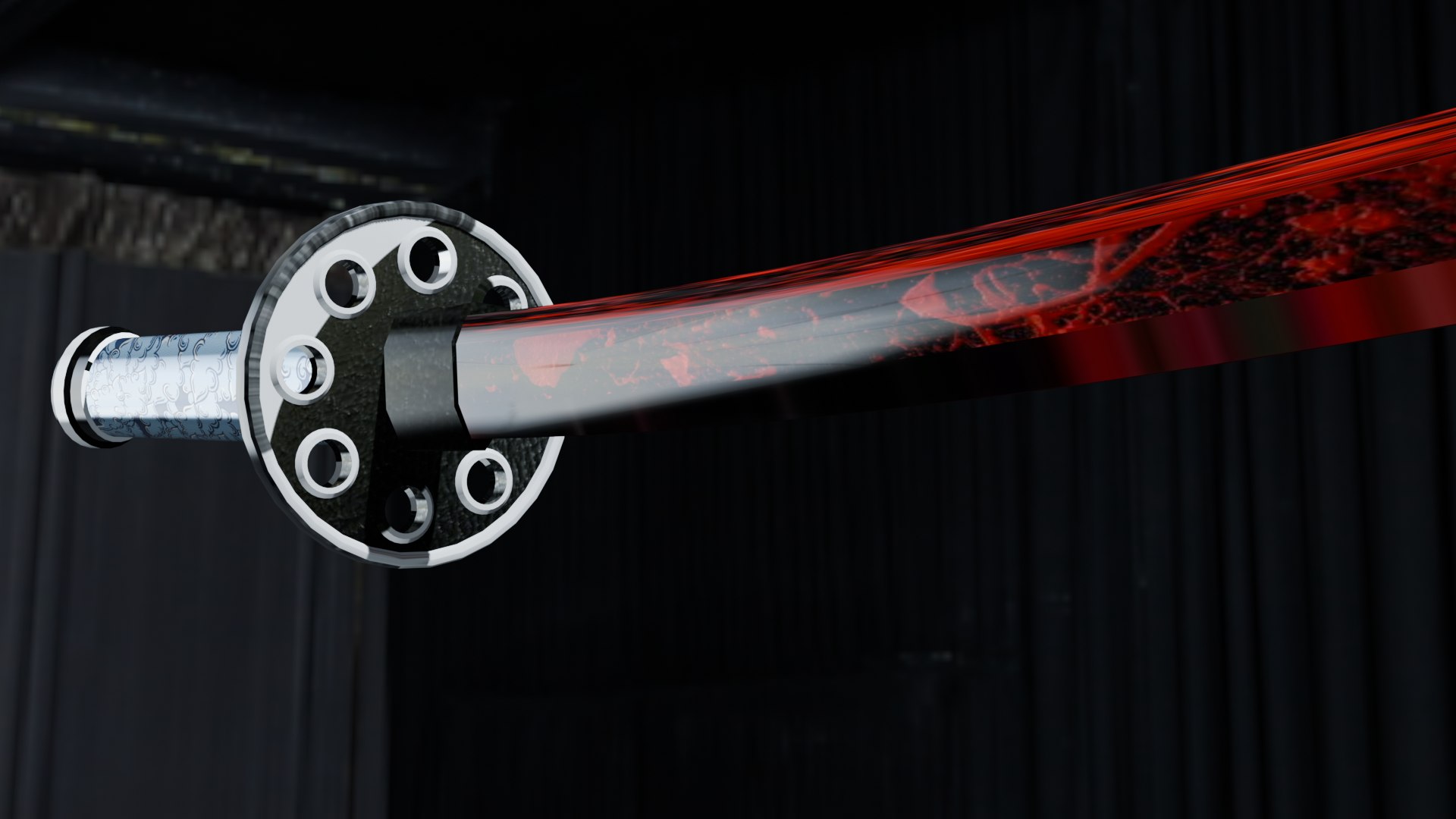 3D Katana Blood Japan Model - TurboSquid 2362820