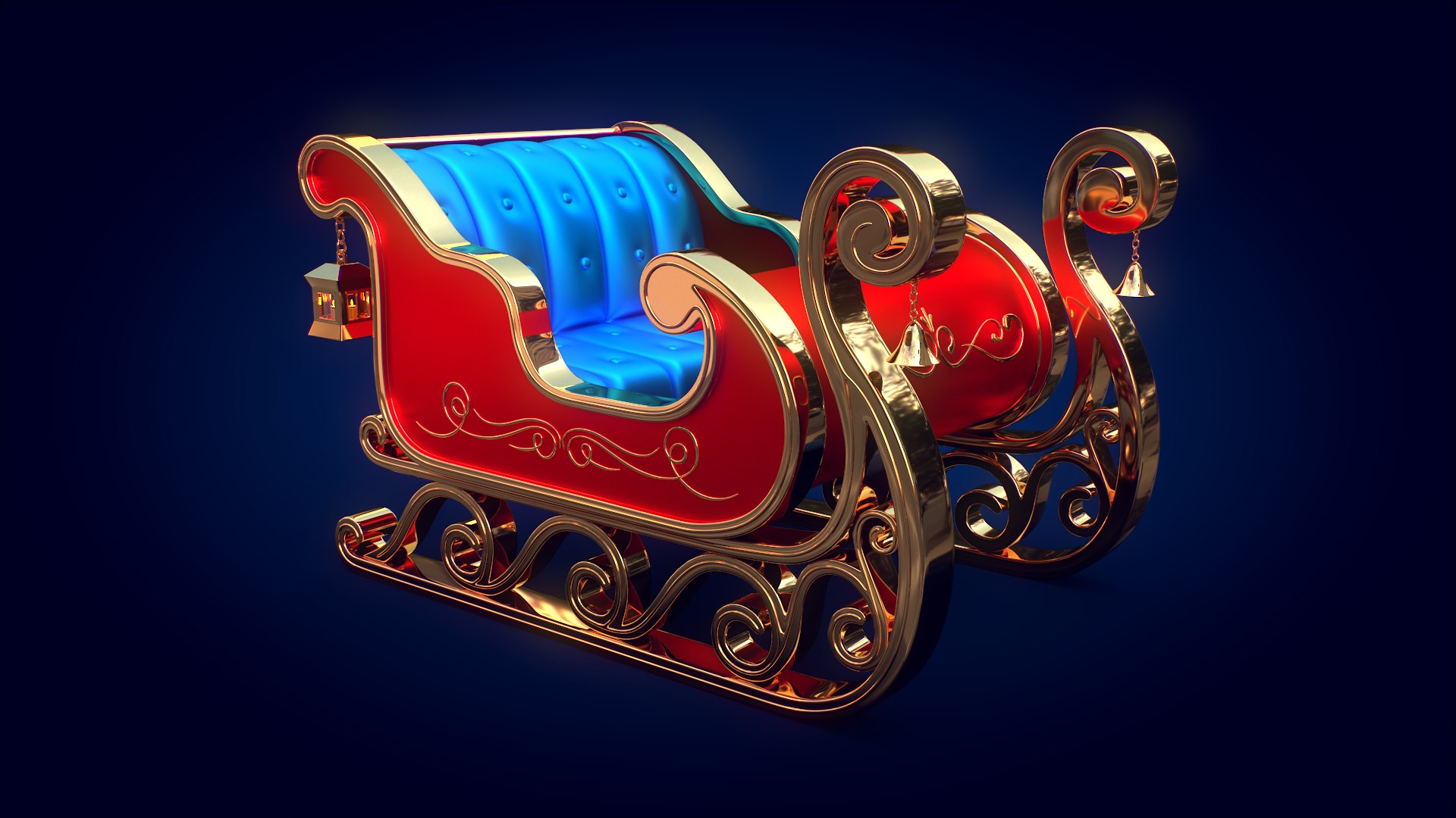 Christmas Sleigh 3D Model - TurboSquid 1923977