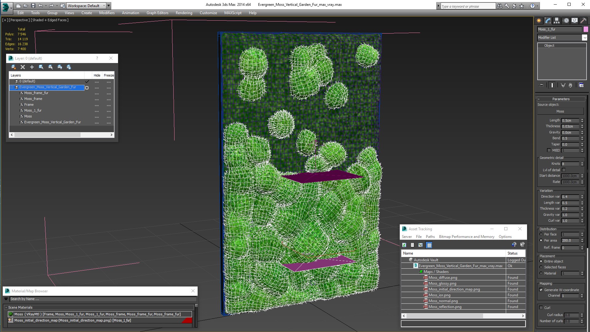 Evergreen Moss Vertical Garden 3D Model - TurboSquid 1656953