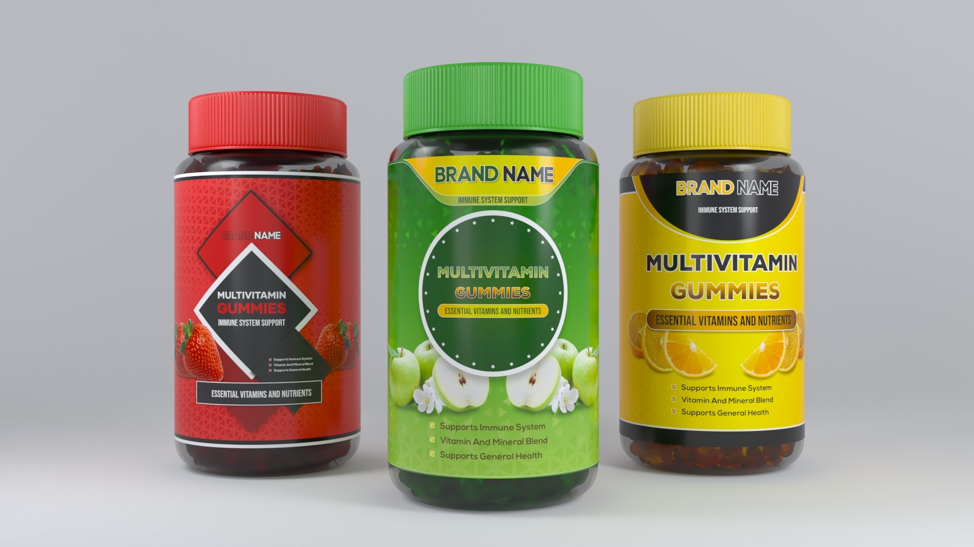 3D Gummy Supplement Model - TurboSquid 2041905