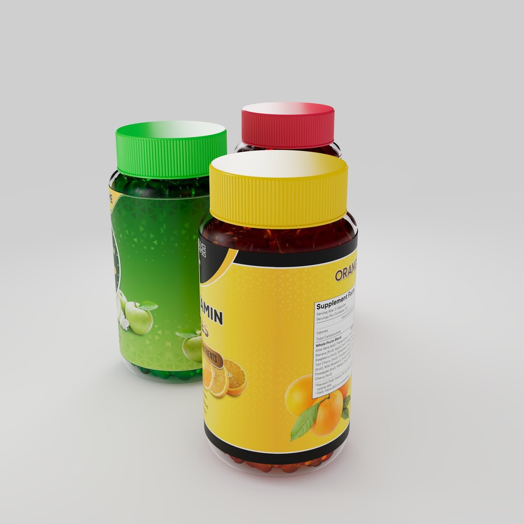 3D Gummy Supplement Model - TurboSquid 2041905