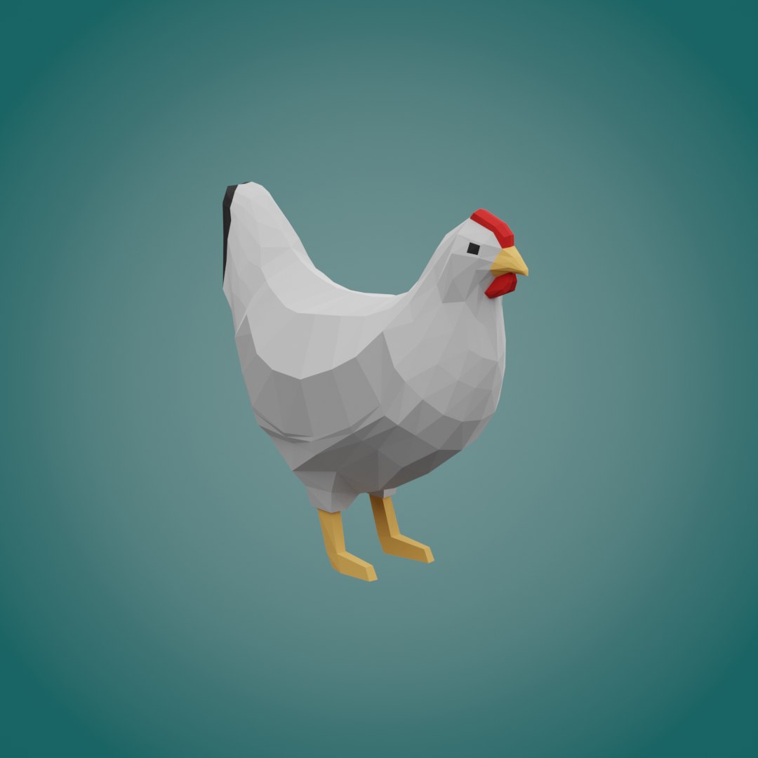 Stylized Lowpoly CHICKEN Model - TurboSquid 2185965