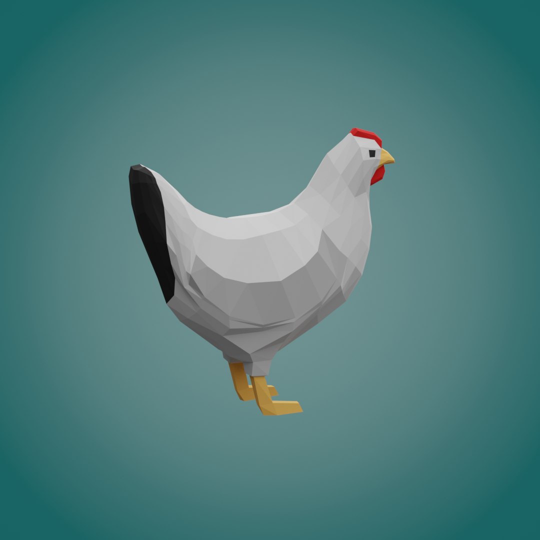 Stylized Lowpoly CHICKEN Model - TurboSquid 2185965