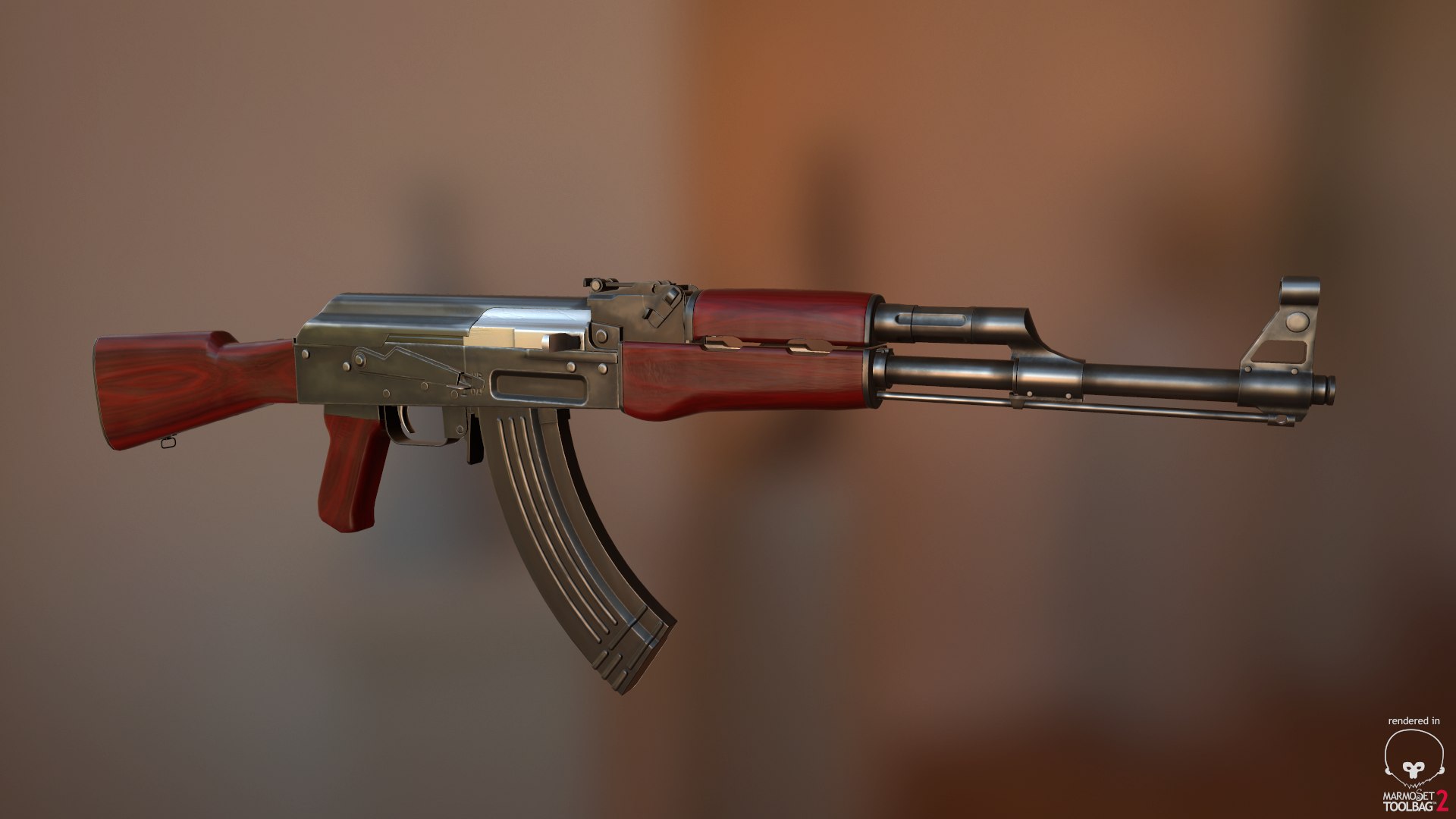 ak-47 ready 3d c4d