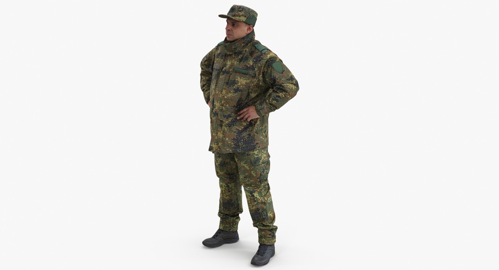 Arnold Uniform Military Idle Pose 02 3D - TurboSquid 1878979