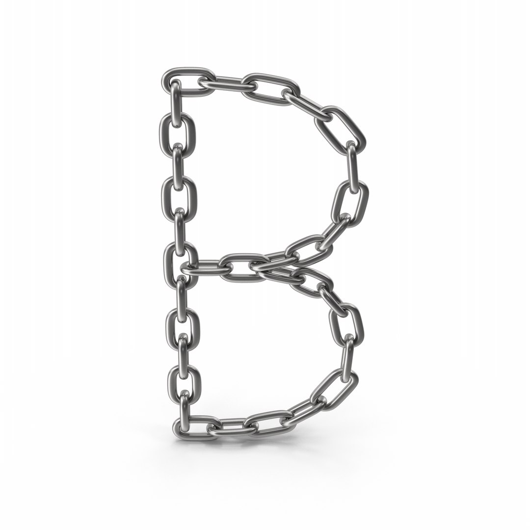 3D Chain Letter B - TurboSquid 2021993