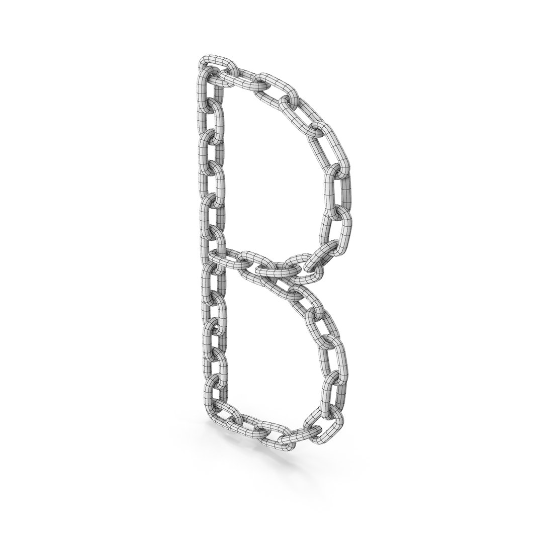 3D Chain Letter B - TurboSquid 2021993