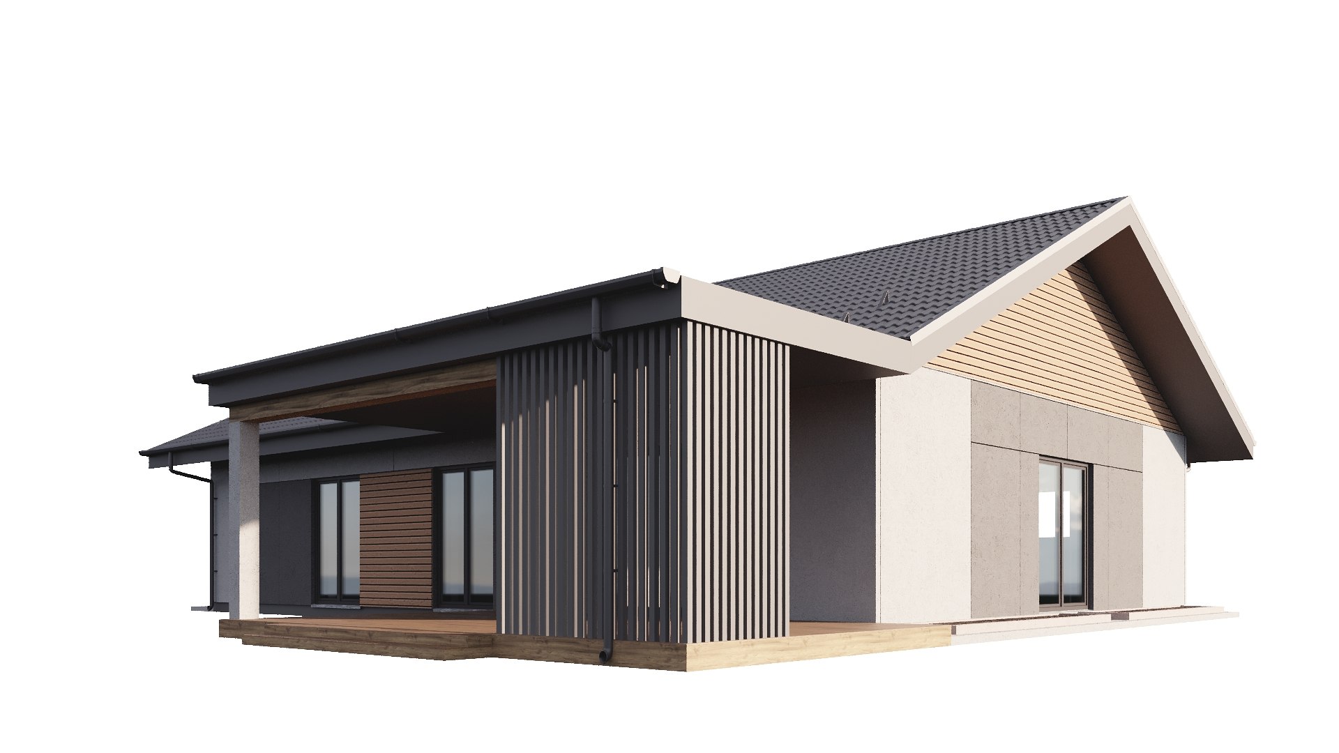 Modern Small Country House 3D Model - TurboSquid 1967231