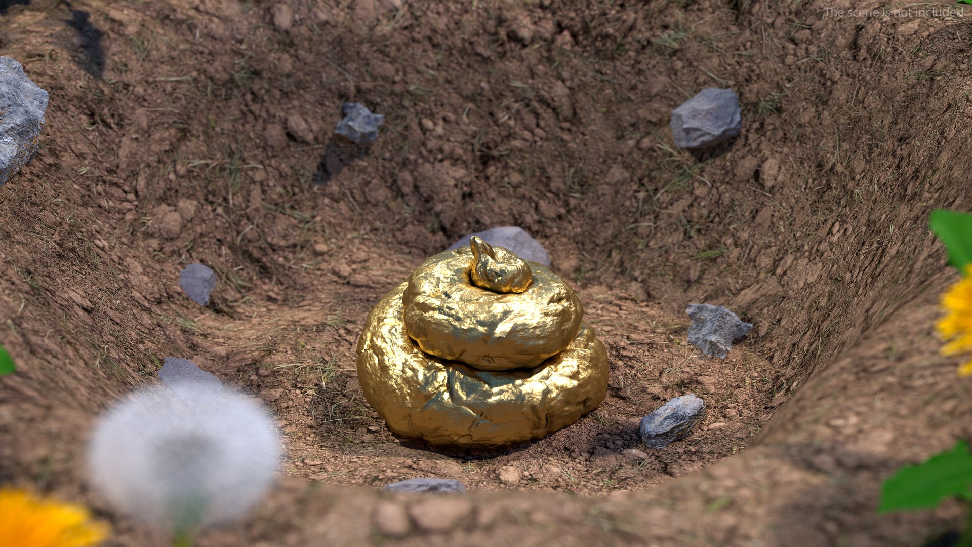 Pile Of Crap Golden 3D - TurboSquid 1731681