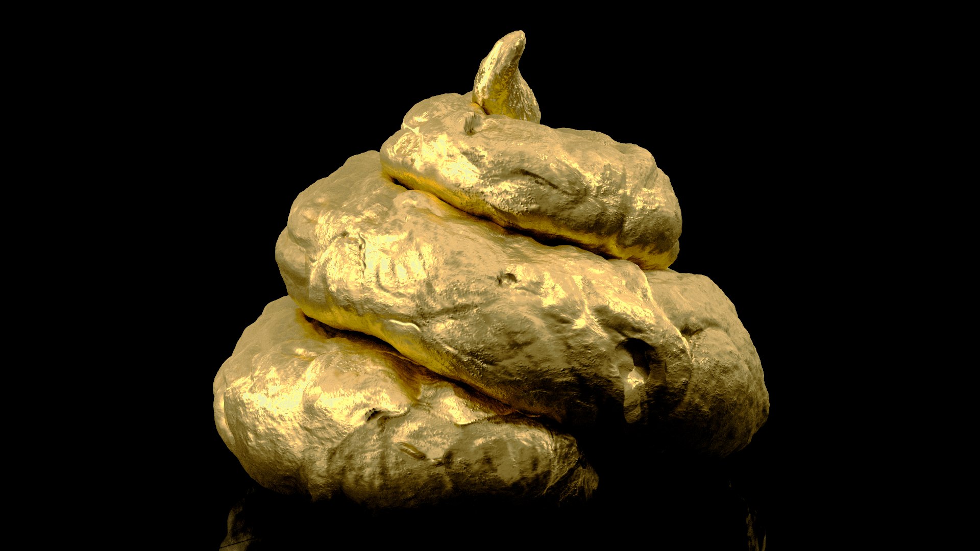 Pile Of Crap Golden 3D - TurboSquid 1731681
