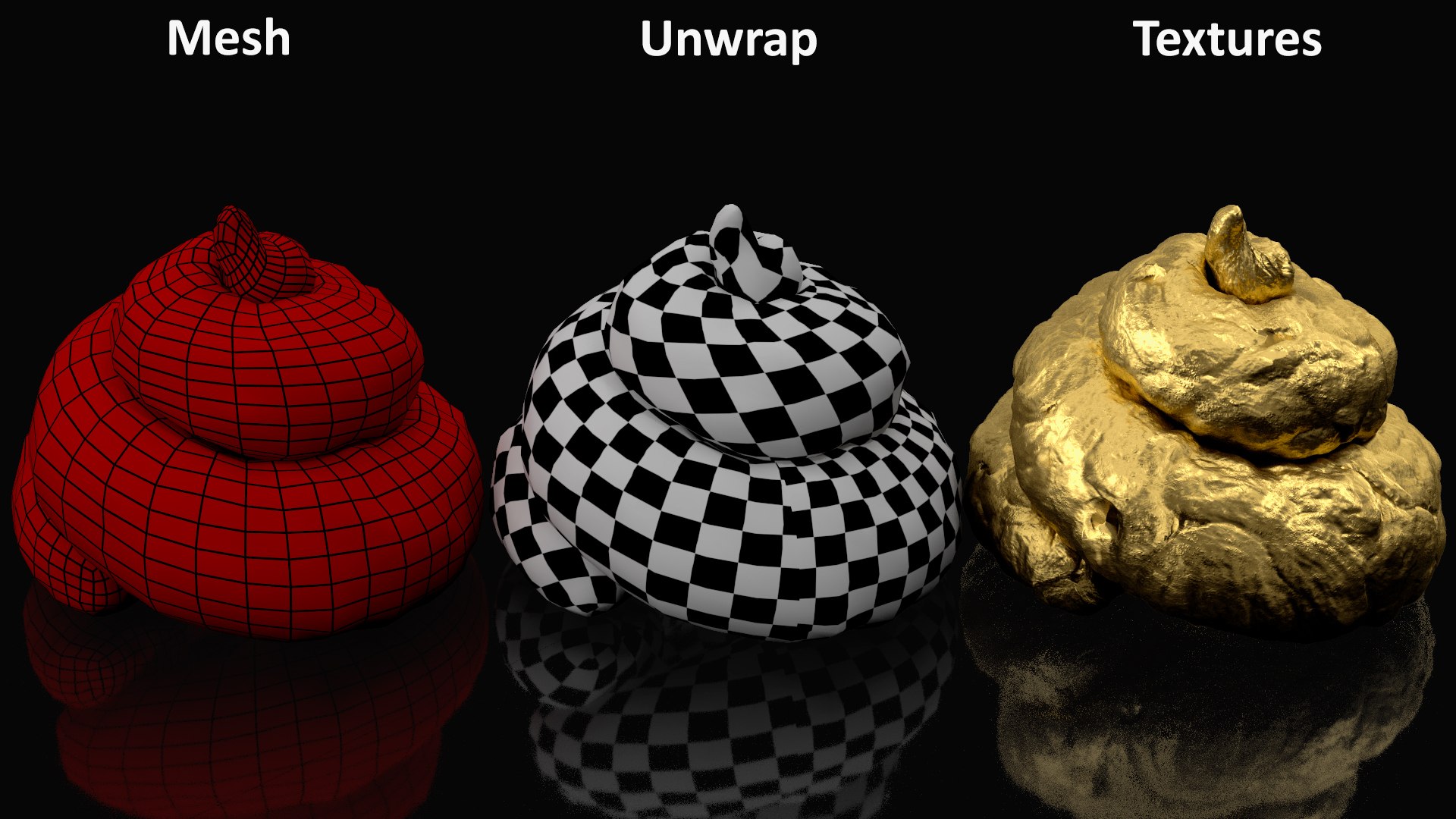 Pile Of Crap Golden 3D - TurboSquid 1731681