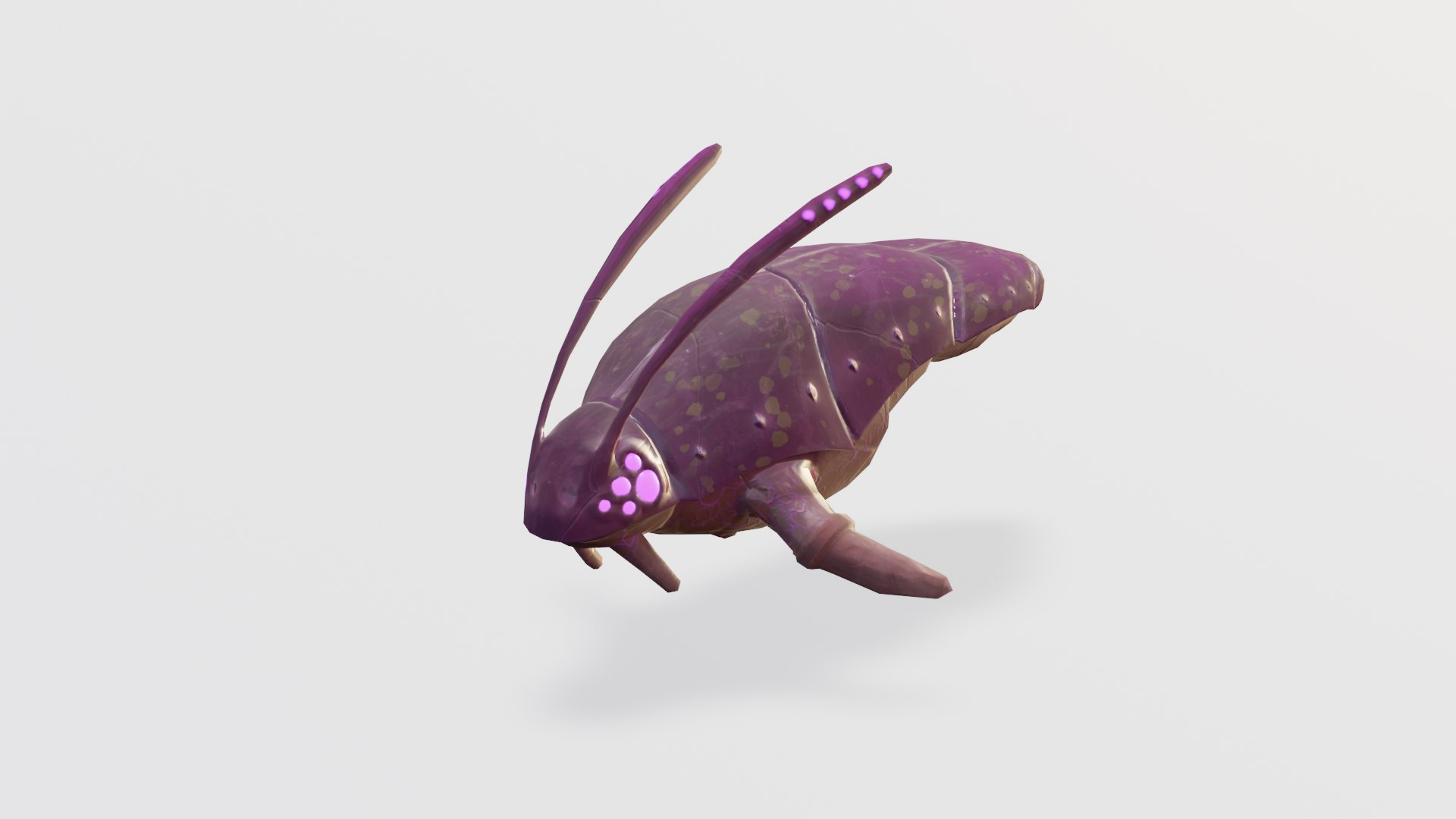 Low Poly Flying Alien Organic Creature 3D Model - TurboSquid 2097882