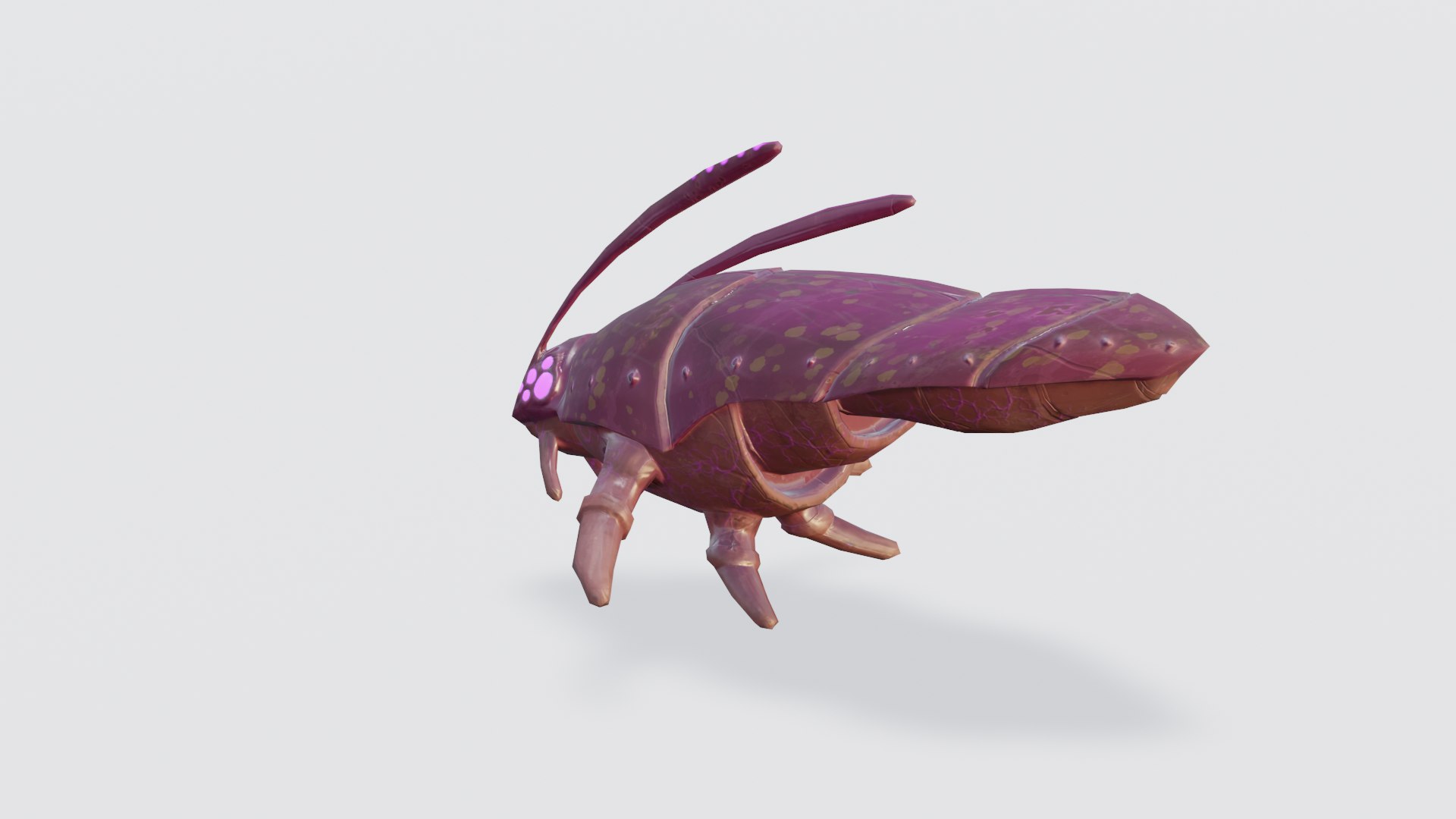 Low Poly Flying Alien Organic Creature 3D Model - TurboSquid 2097882