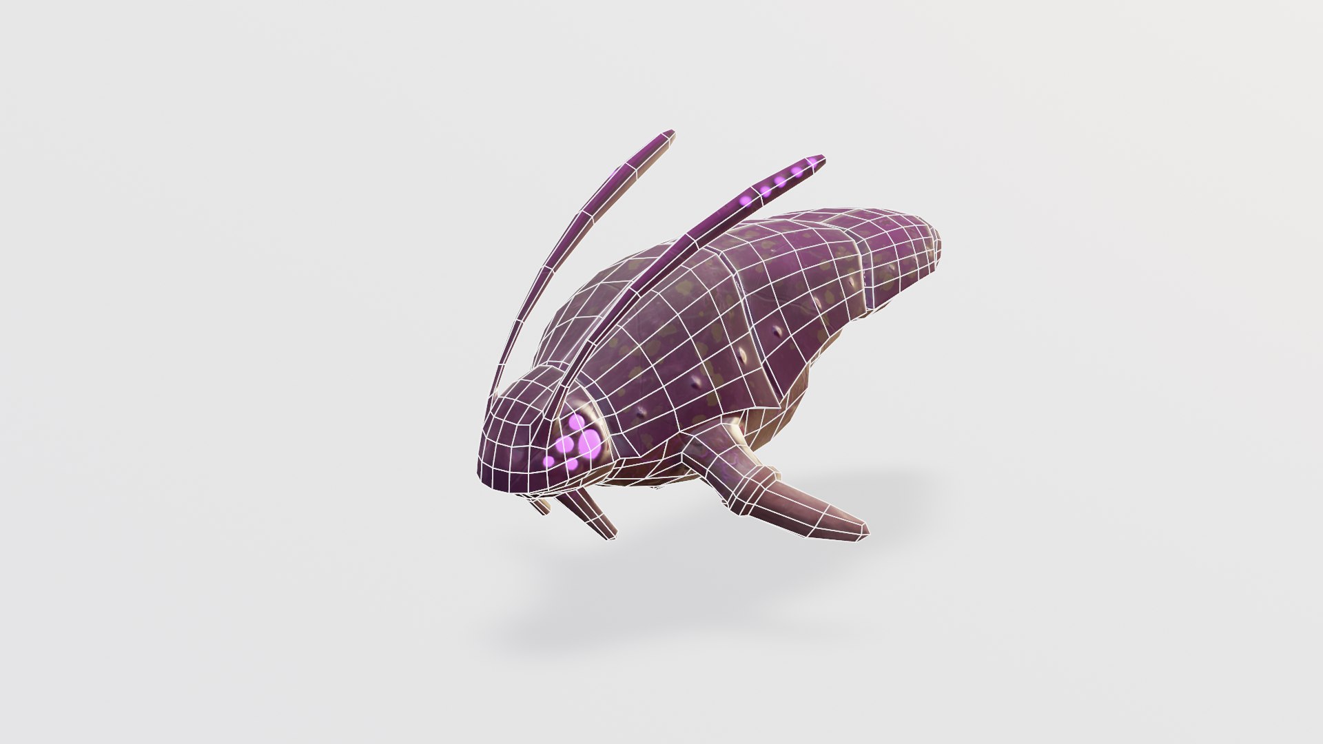 Low Poly Flying Alien Organic Creature 3D Model - TurboSquid 2097882