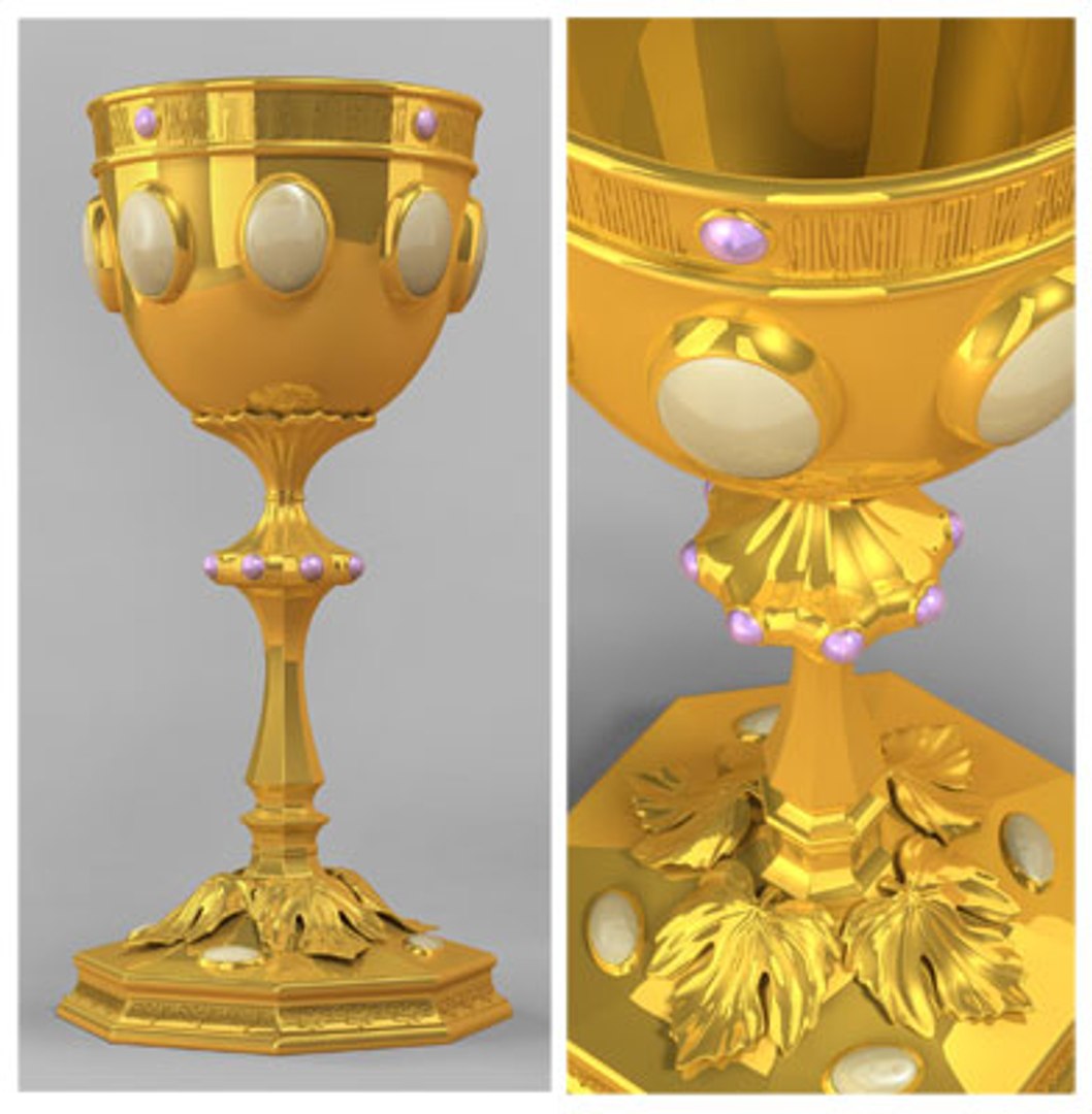 Gold Cup Goblet 3d Model