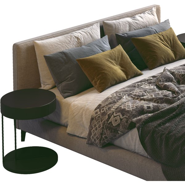 3D meridiani bed stone model - TurboSquid 1637138