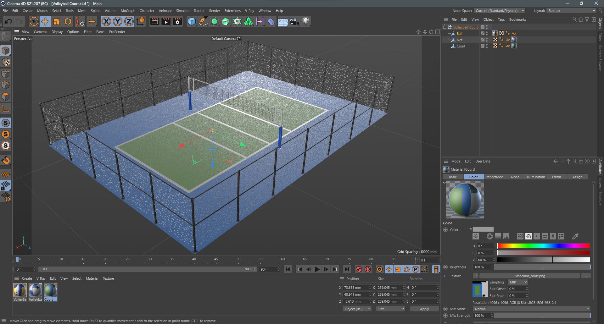 3D Volleyball Court model - TurboSquid 2124788