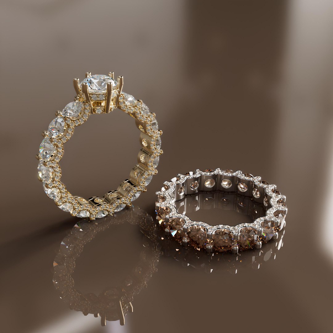 High Jewellery Diamond Rings 3D Print Model 3D - TurboSquid 2421849