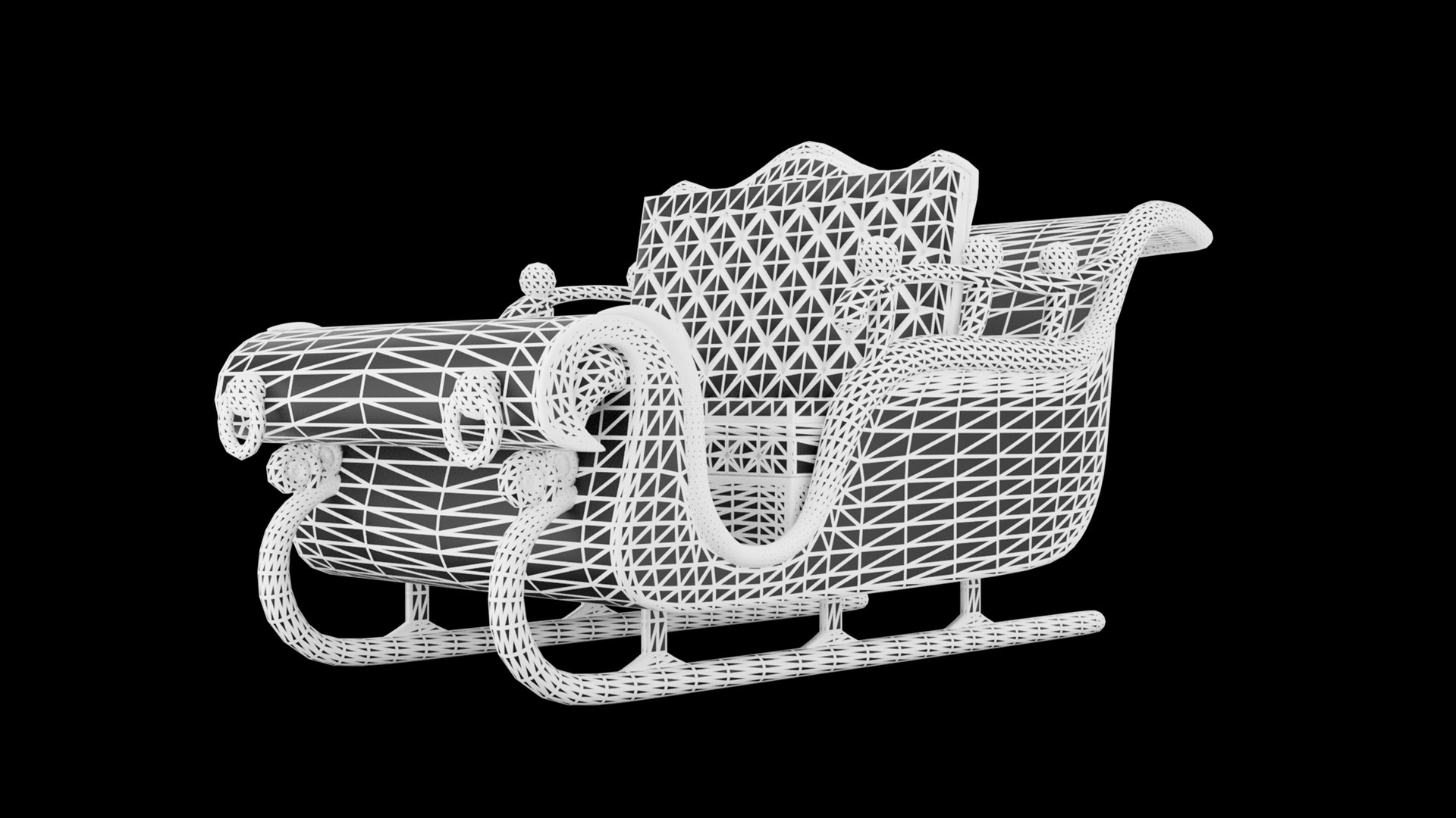 3D New Christmas Santa Sleigh - TurboSquid 2296096