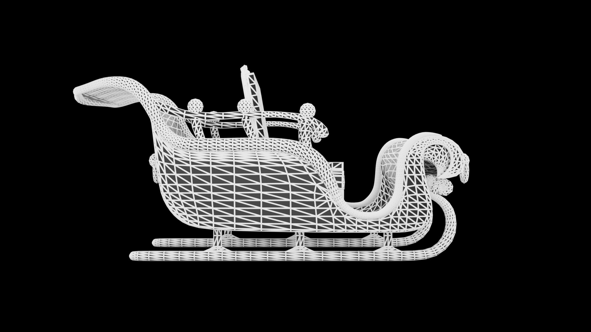 3D New Christmas Santa Sleigh - TurboSquid 2296096