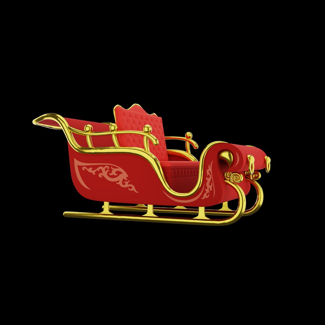 3D New Christmas Santa Sleigh - TurboSquid 2296096