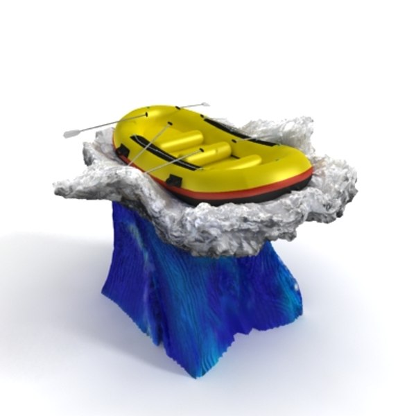3ds river rafting boat