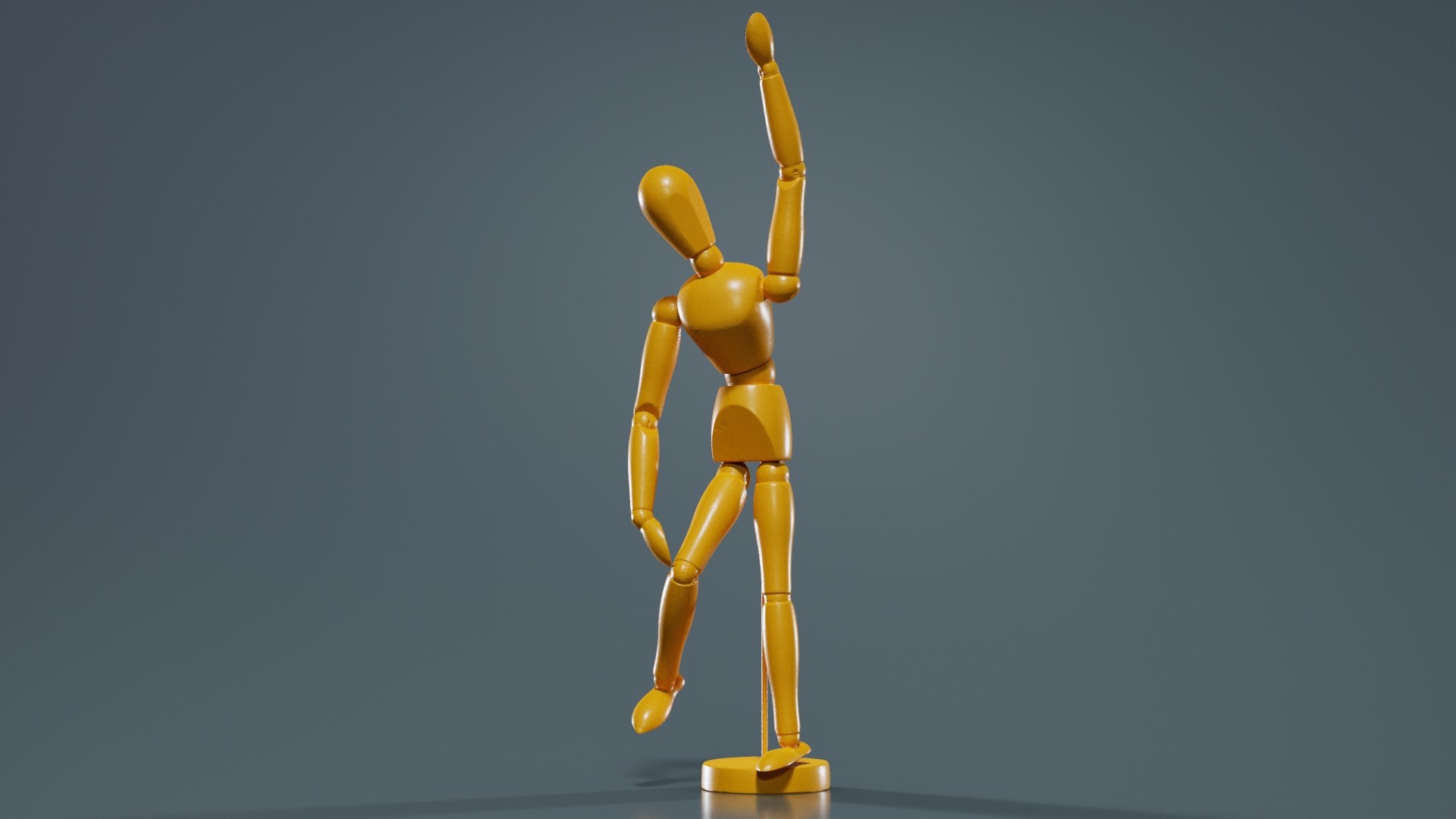 3D Wooden Mannequin Pose 12 Remastered Model - TurboSquid 2363586