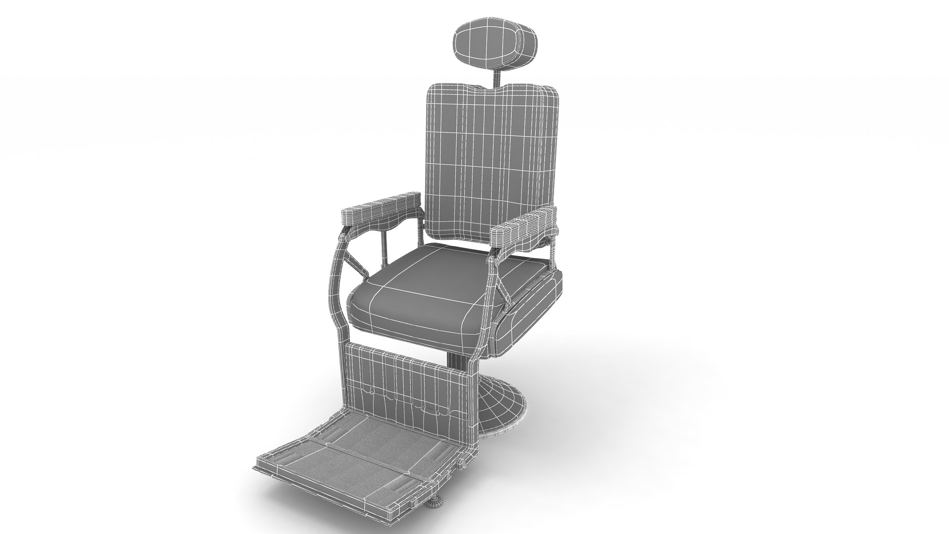 3D Barber Chair Model - TurboSquid 1893926